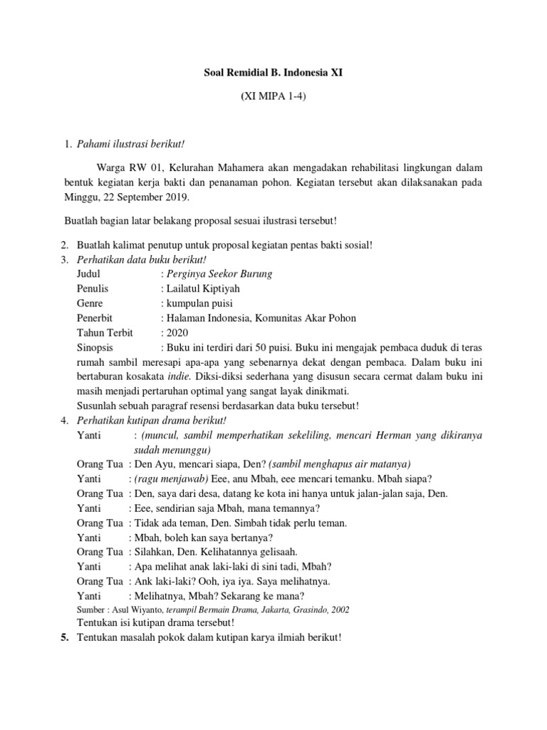 Remedi B. Indo XI MIPA 1-4 | PDF