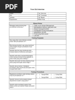Contoh Form Interview | PDF