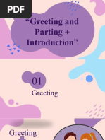 Greeting and Leave Taking Exercises | PDF