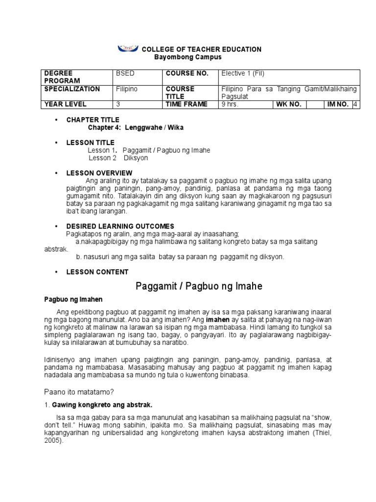 Updated Module 4 Elective 1 | PDF