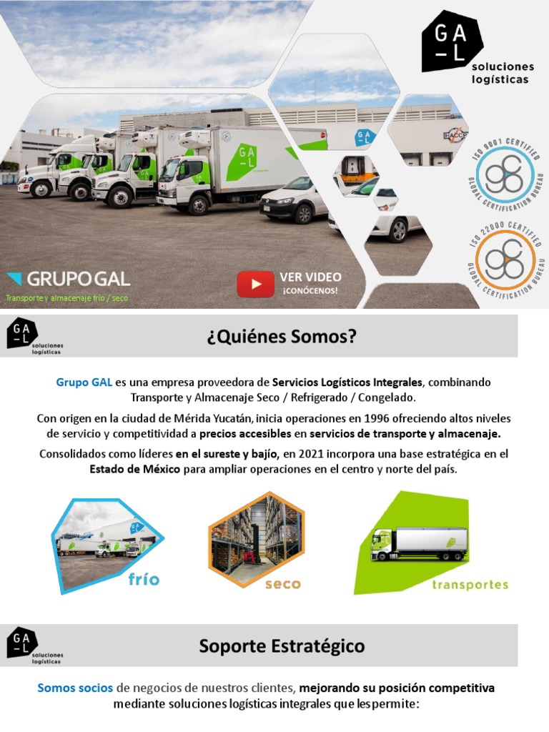 Grupo Gal Presentacion | PDF | Calidad (comercial) | Logística