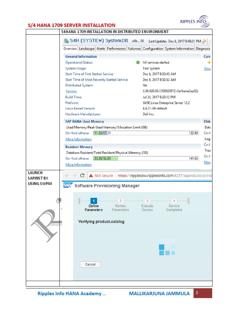 S4hana 1709 Installation | PDF | Computing | Software Engineering