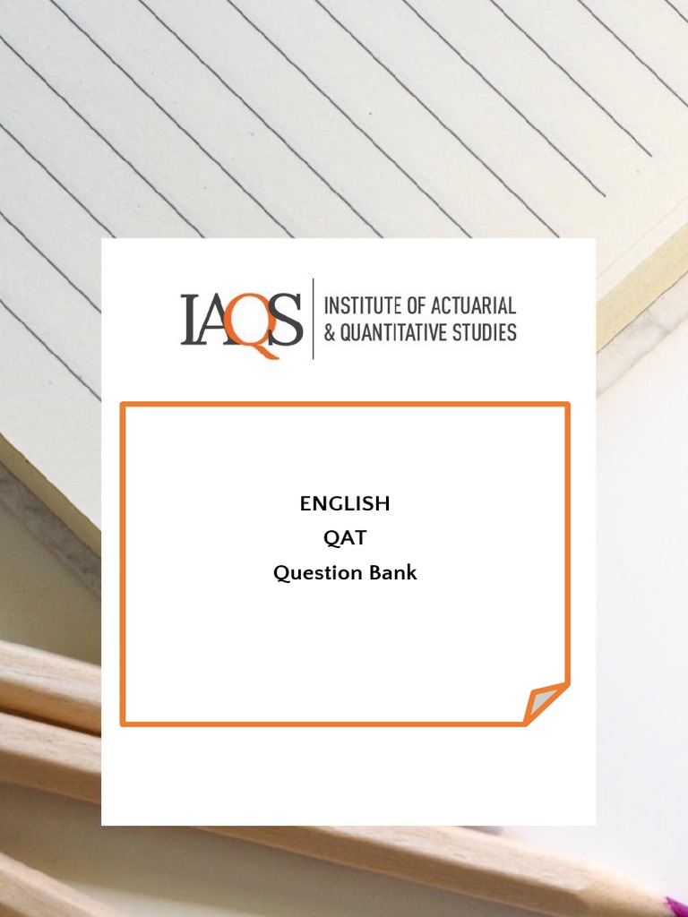 English QAT Question Bank | PDF | Linguistics | Grammar