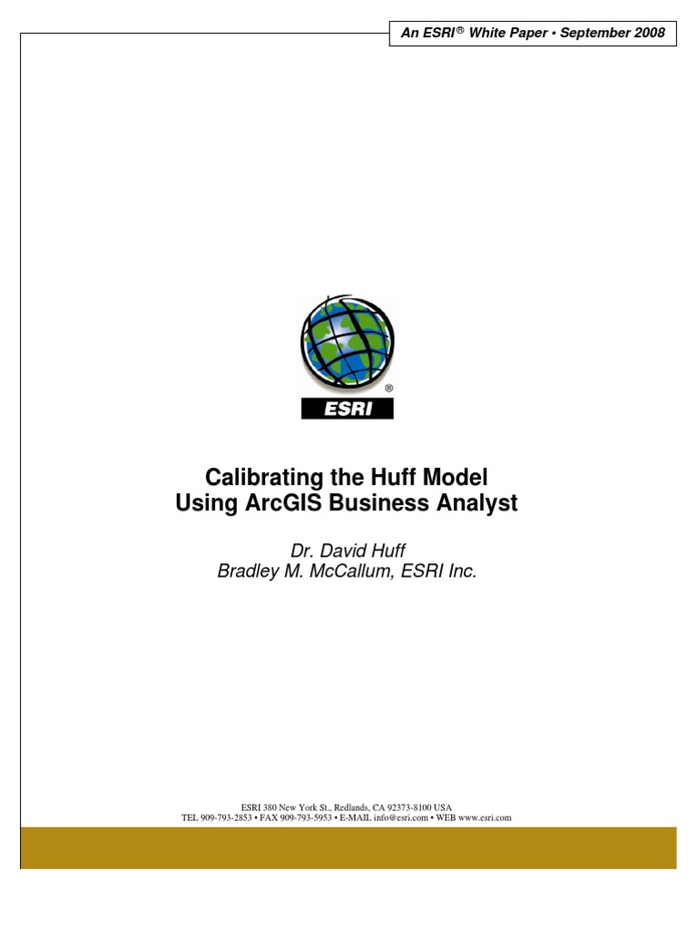 Calibrating Huff Model | PDF | Esri | Arc Gis