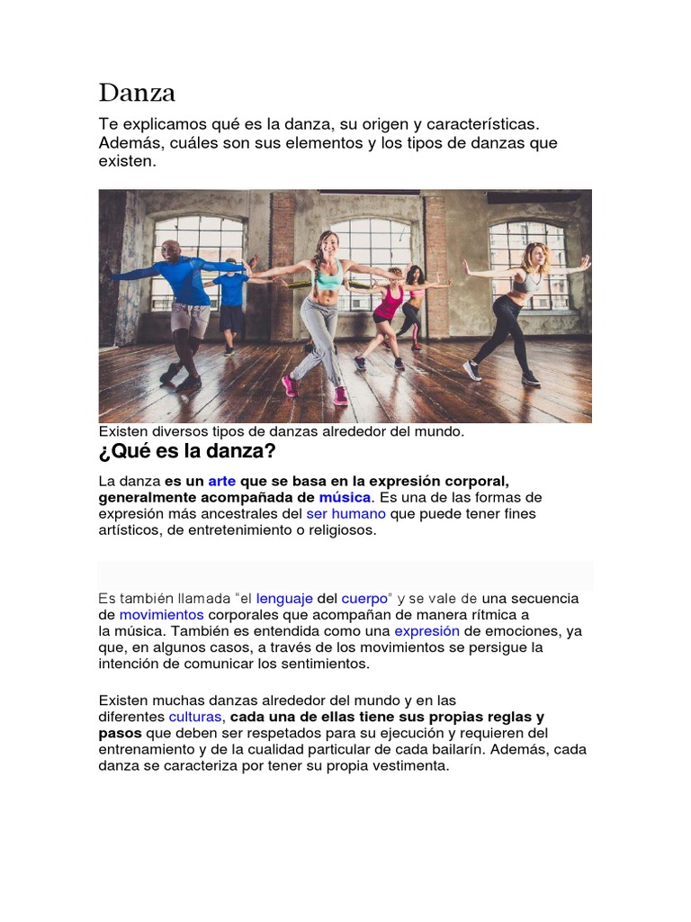 La Danza | PDF | Bailes | Ballet