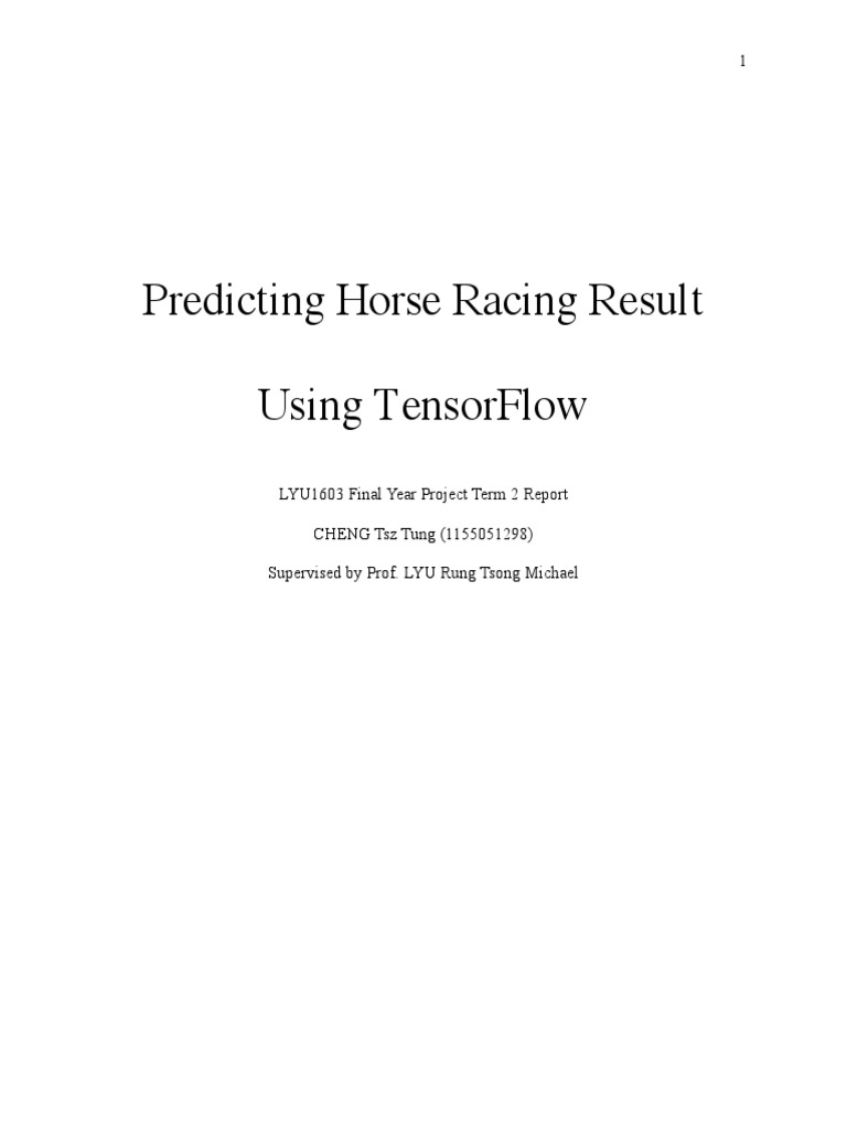 Predicting Horse Racing Result | PDF | Machine Learning | Databases