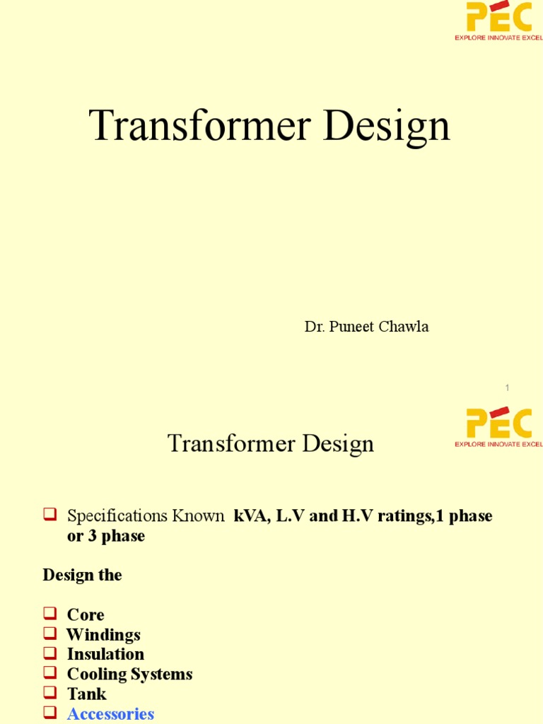 8. Transformer Design ppt | PDF | Transformer | Inductor