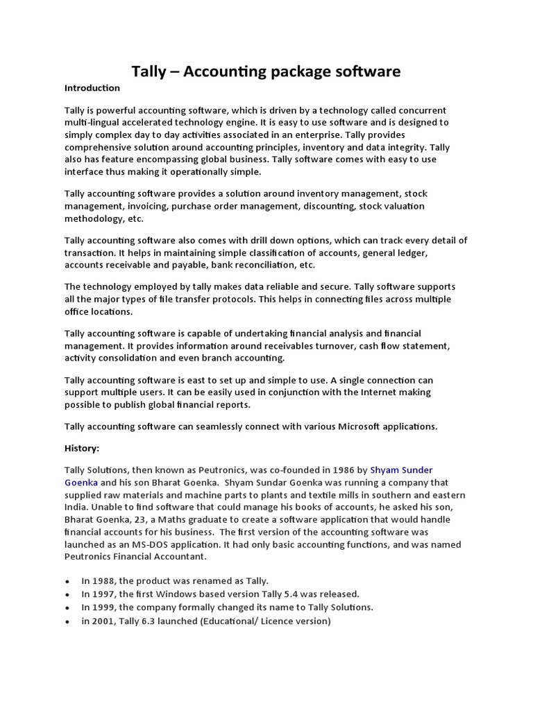 Tally - Accounting Package Software: Shyam Sunder Goenka | Download ...