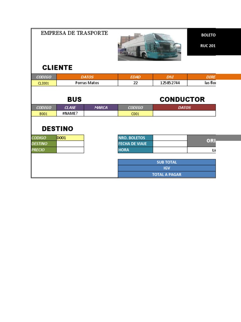 1 - BuscarV Boleta de Viaje | PDF