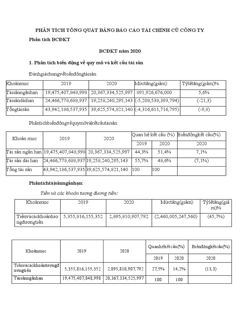 Bài tập - PTBCTC | PDF