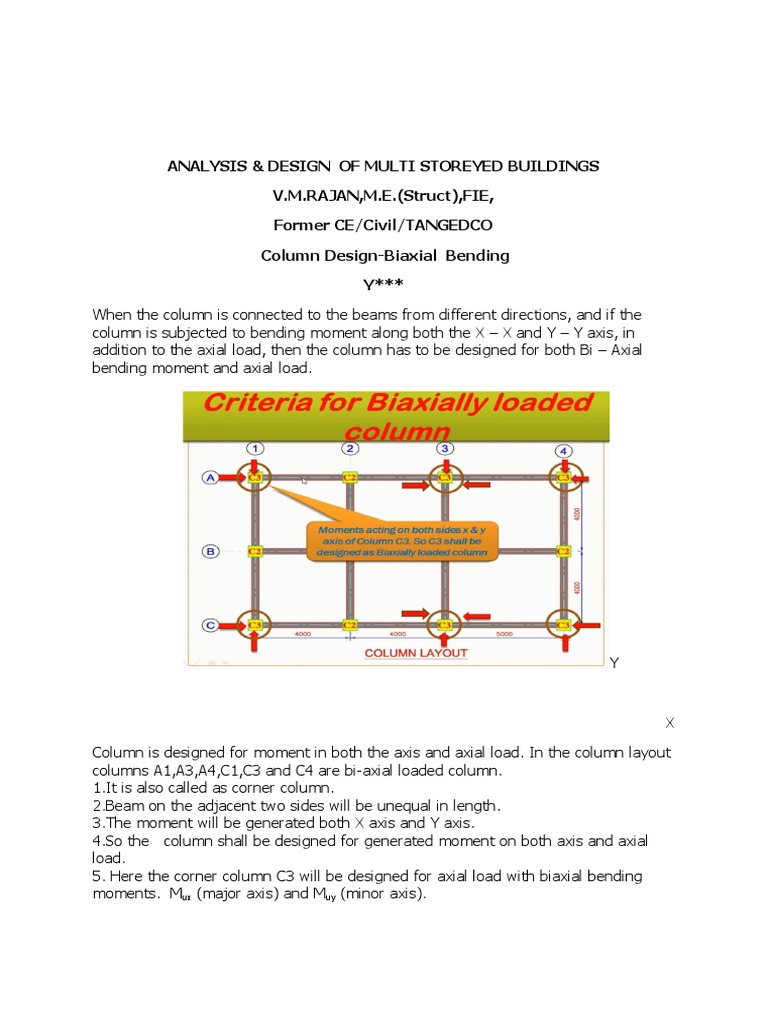 Column With Biaxial Moment | PDF | Beam (Structure) | Bending