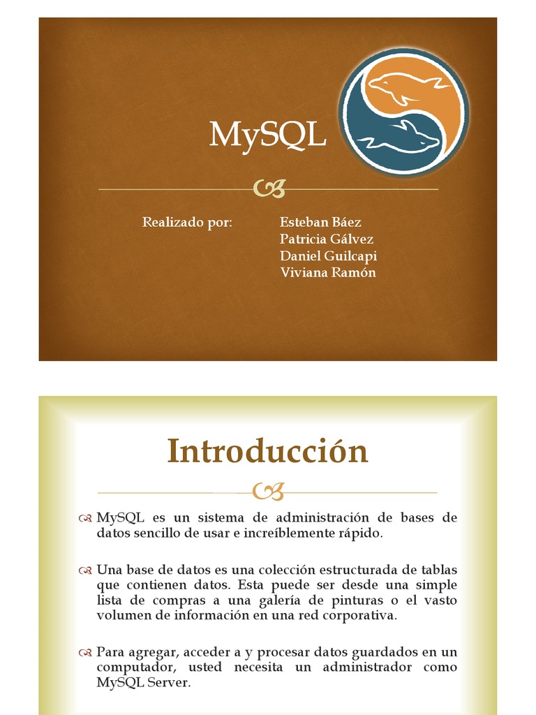 MySQL Diapositivas | PDF | Mi sql | Software libre