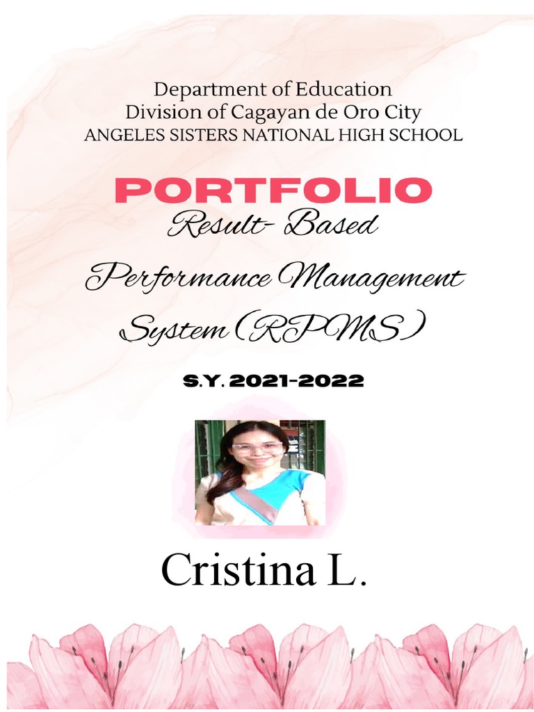 Ipcrf Cover Page Pdf Learning Lesson Plan