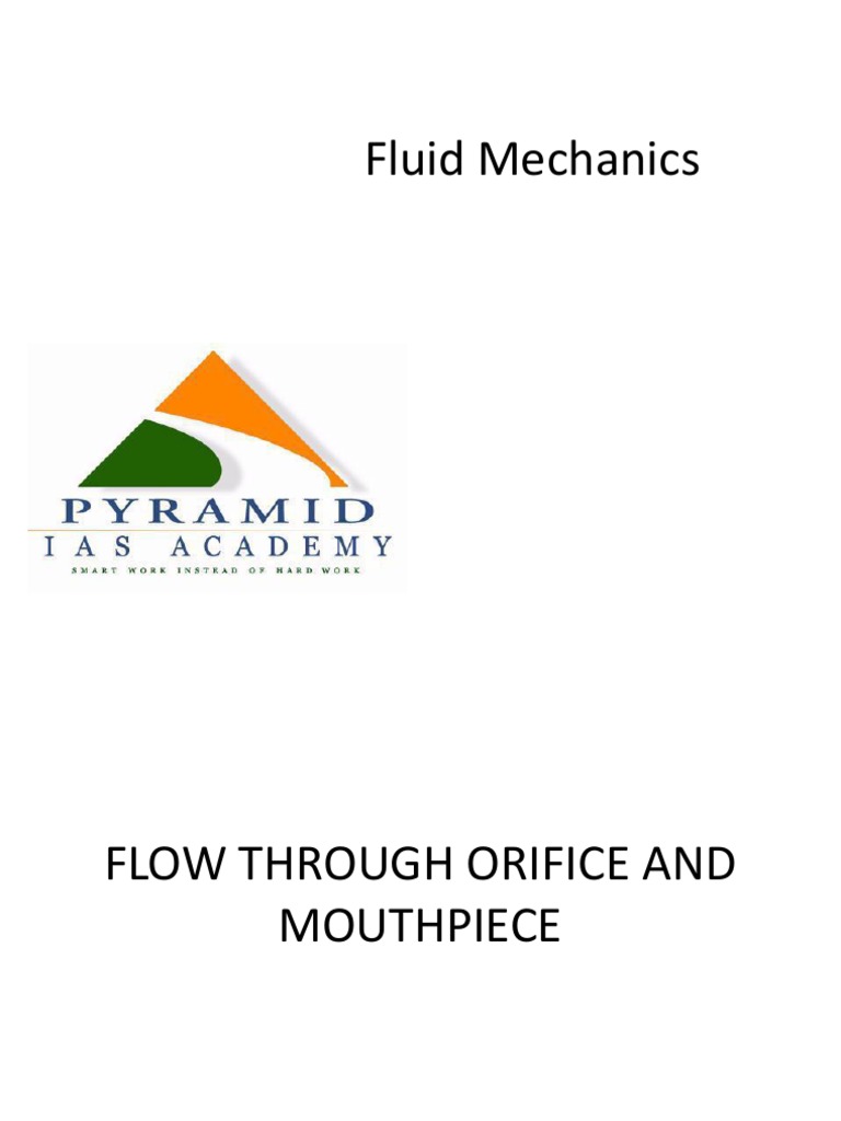 Fluid Mechanics Orifice | PDF | Soft Matter | Fluid Dynamics