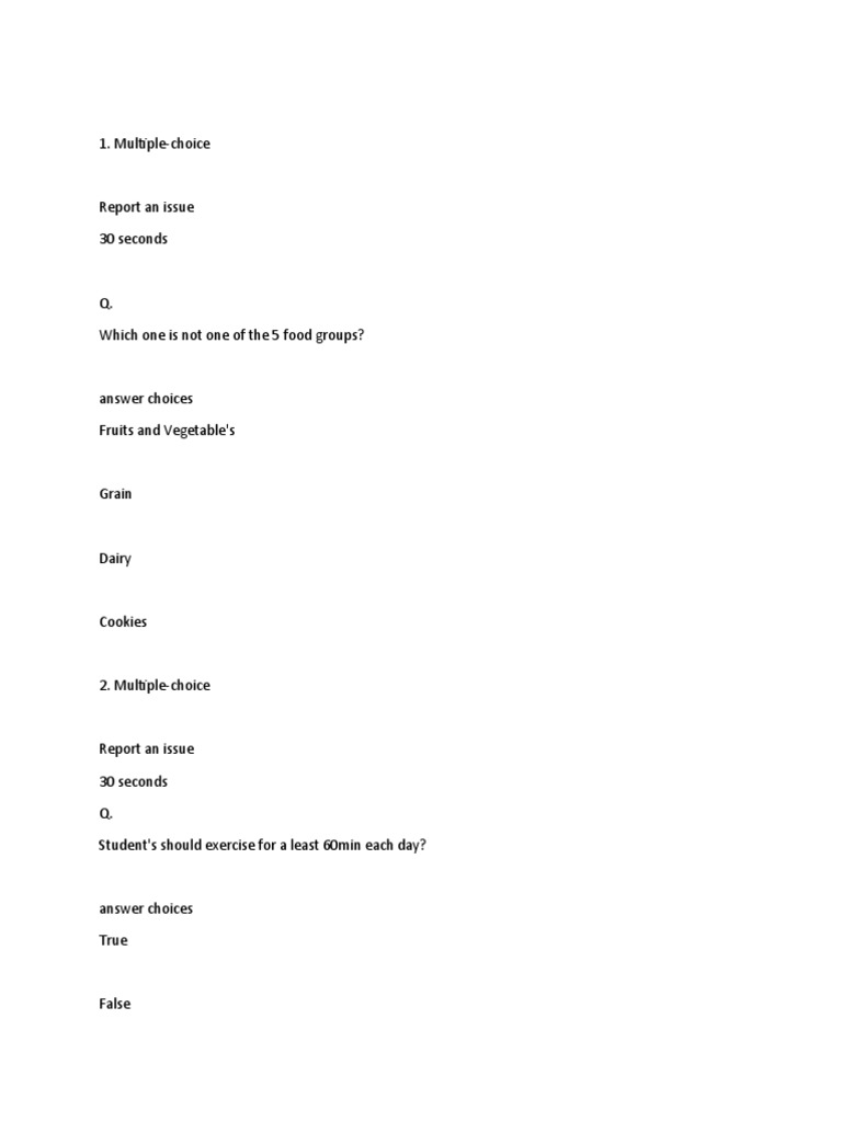 Pe Quiz | PDF