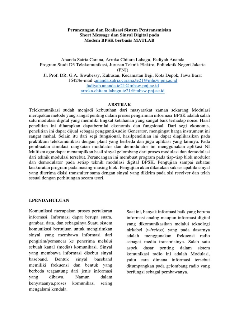 Jurnal Kelompok - Phase Shift Keying | PDF