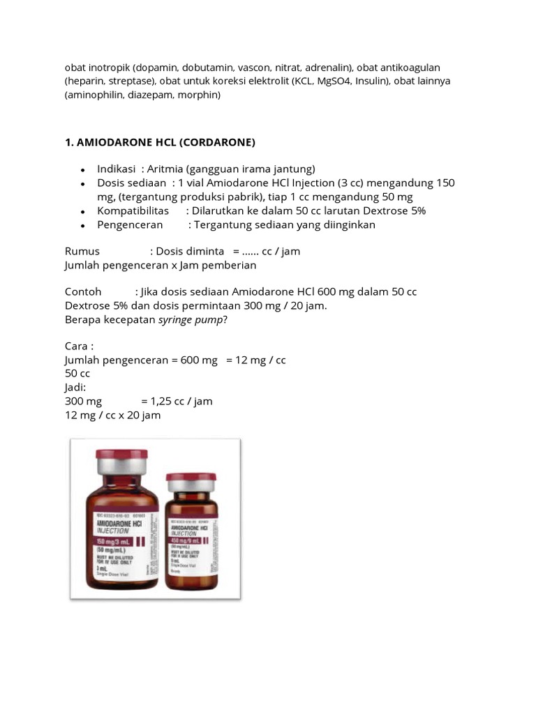 Obat Inotropik dan Antikoagulan Injeksi | PDF | Sains & Matematika