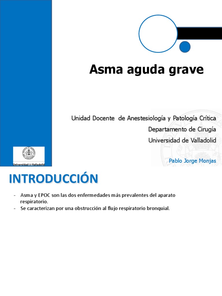 Asma aguda grave: tratamiento y pronóstico | PDF | Asma | Medicina CLINICA