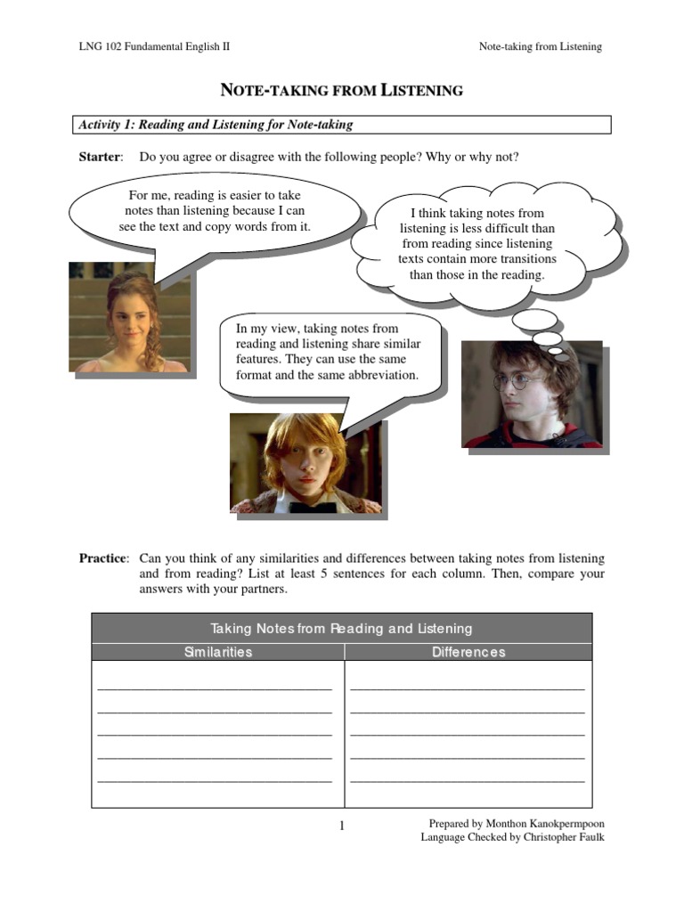 Note-Taking Tips for HKDSE Listening | PDF | English Language ...