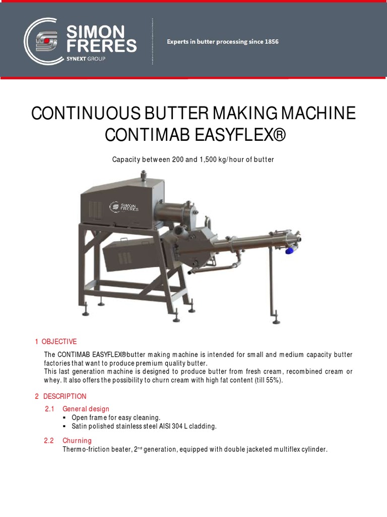 Contimab Easyflex 120-170 Ang | PDF | Butter | Cream