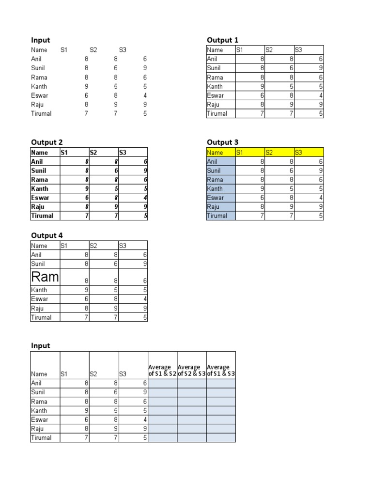 Basic Excel & Arithmetic Operations | Pdf | Mathematical Notation 