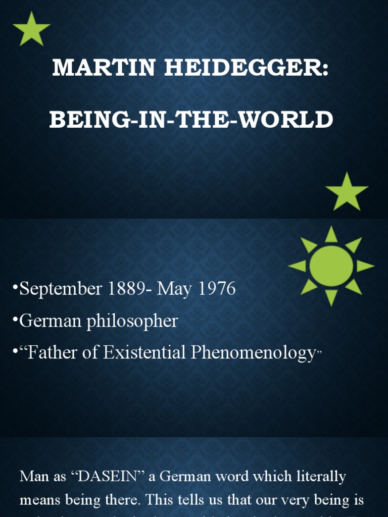 Martin Heidegger: Being-In-The-World | PDF