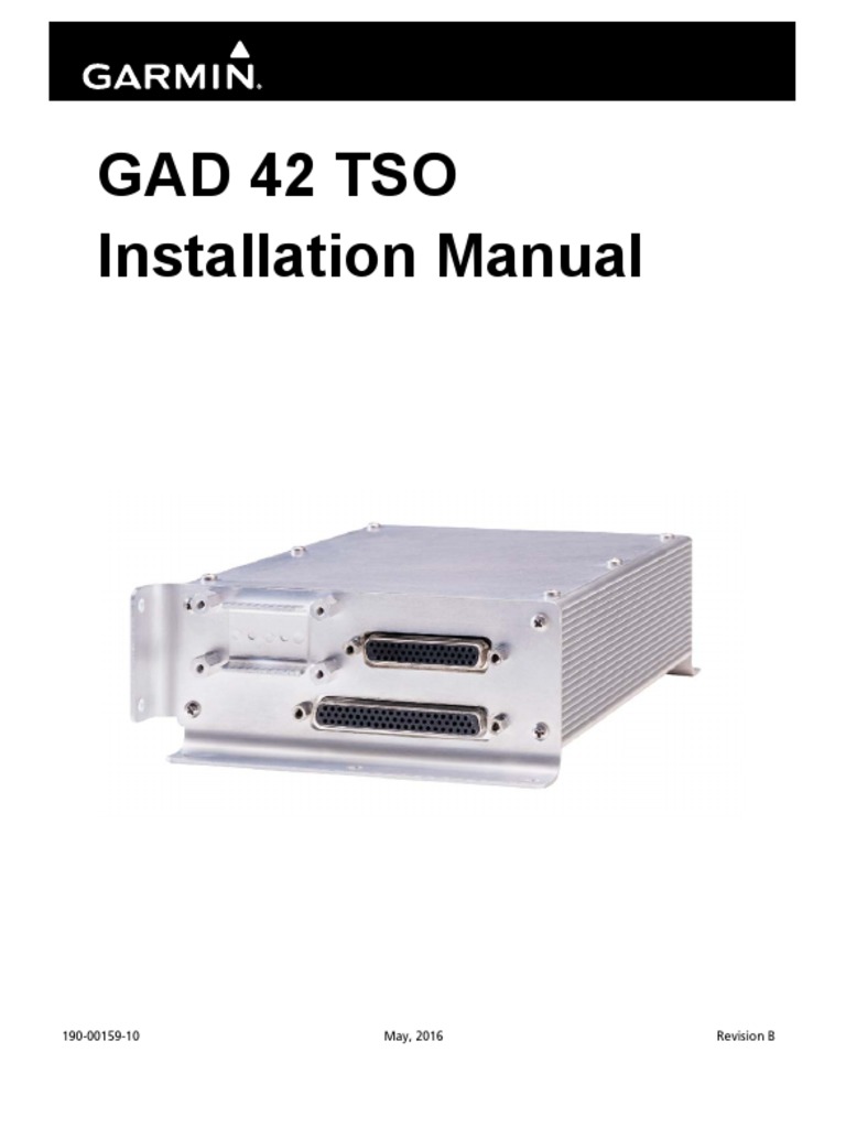 Gad 42 Tso Installation Manual: 190-00159-10 May, 2016 Revision B | PDF ...