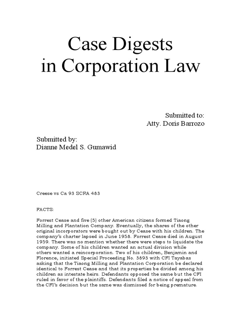 Law Students' Case Digest Compilation | PDF | Value Added Tax | Dividend