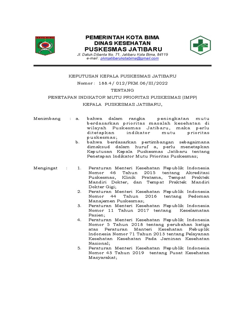 SK Penetapan IMPP | PDF | Pengembangan Diri