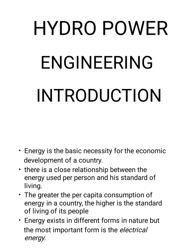 Hydropower Introduction | PDF