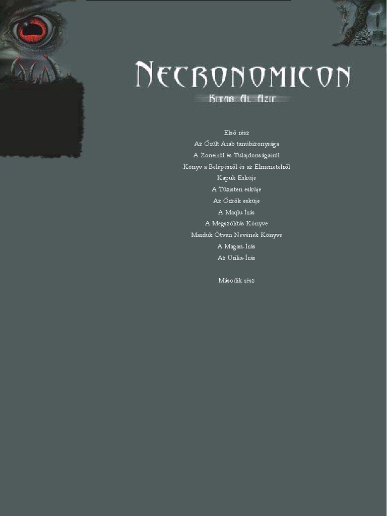 Necronomicon (Magyarul) | PDF