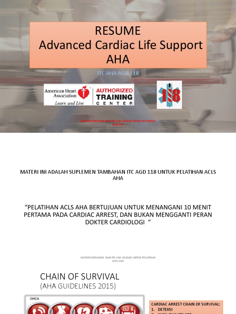 Pelatihan ACLS AHA untuk Penanganan Darurat | PDF