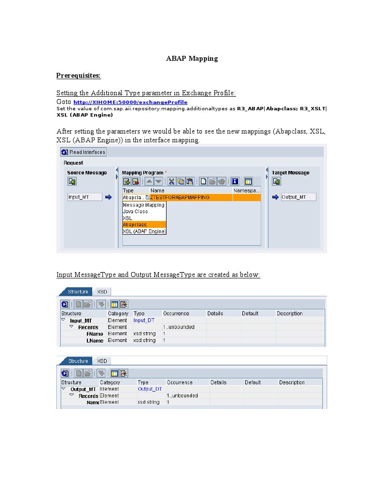 ABAP Mapping | Download Free PDF | Parsing | Parameter (Computer Programming)