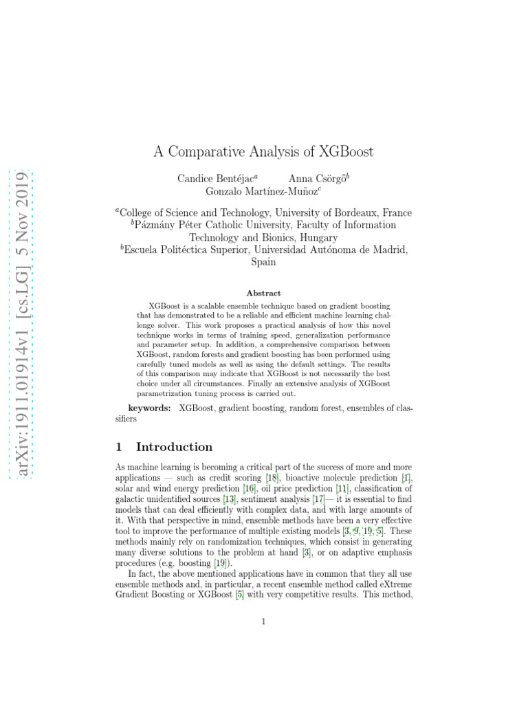 Comparative Analysis of XGBoost | PDF | Cross Validation (Statistics) | Applied Mathematics