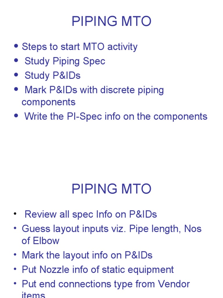 Piping Mto | PDF | Home & Garden | Computers