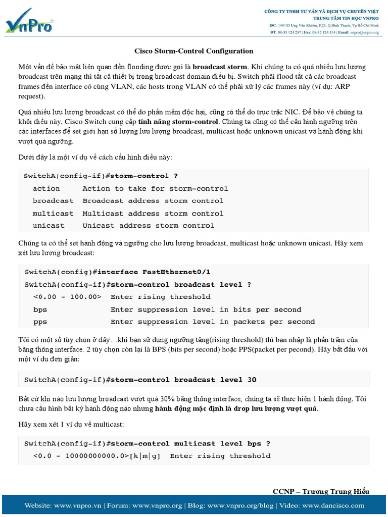 Cisco Storm-Control Configuration | PDF Cisco Storm-Control Configuration | PDF