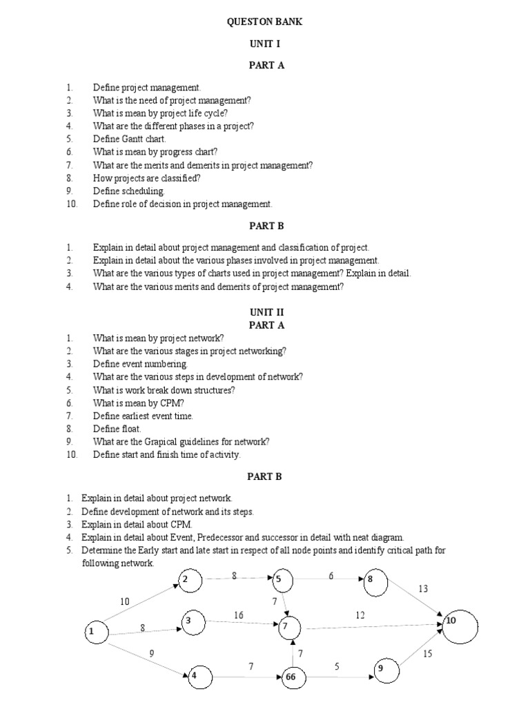 CPM Question Bank | PDF | Project Management | Computing