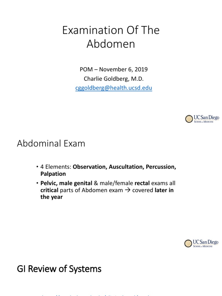 Abdominal Exam | PDF | Abdomen | Anatomy