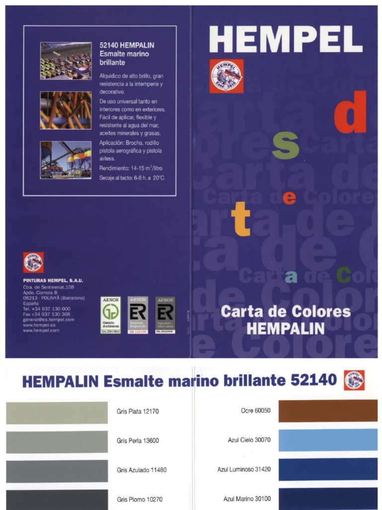 Carta de Colores Hempalin | PDF