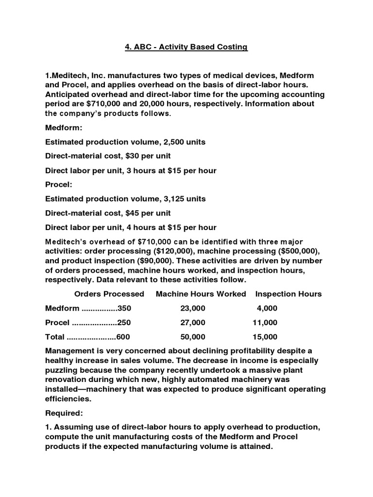 ABC - Activity Based Costing | PDF | Business | Business Economics
