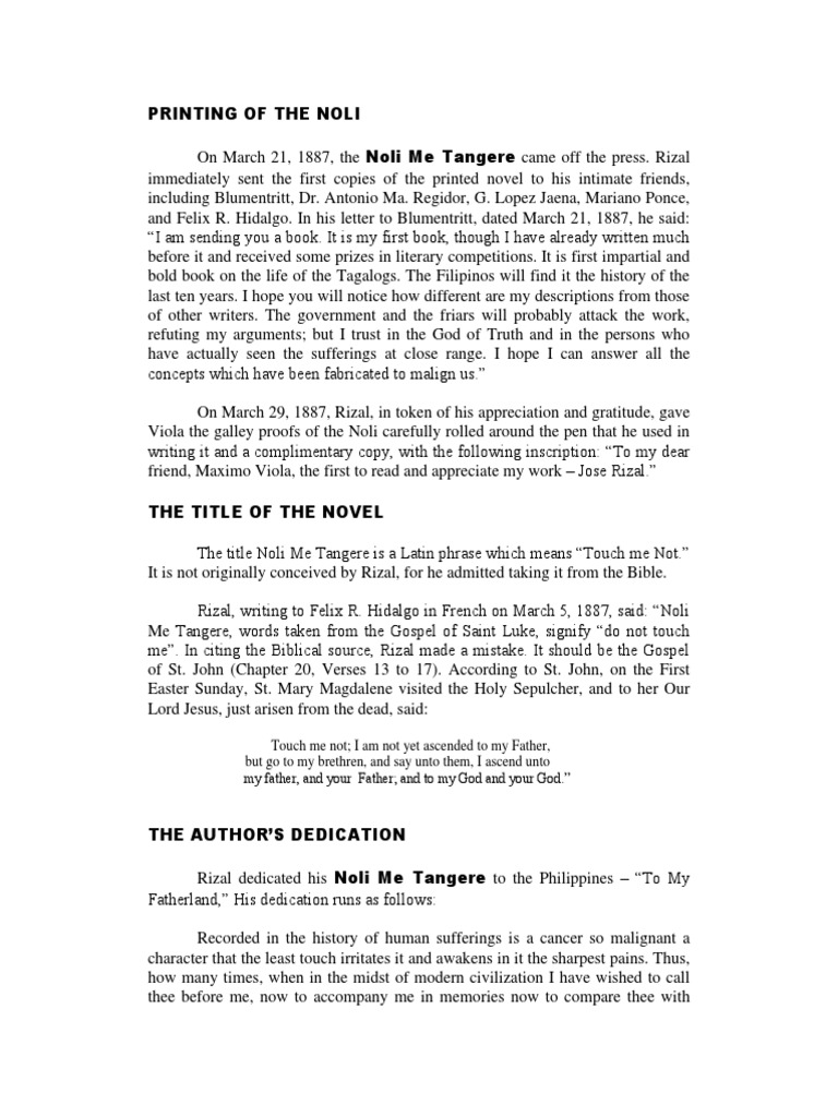 Printing of The Noli | PDF