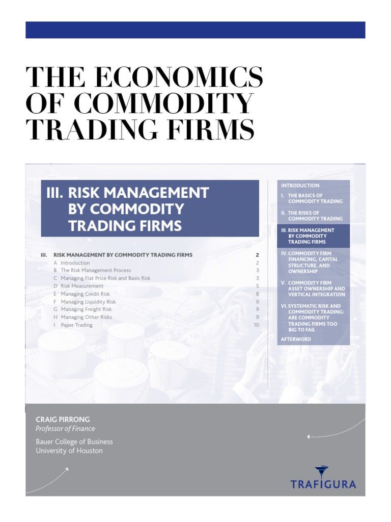 The Economics of Commodity Trading Firms | PDF | Value At Risk | Hedge ...