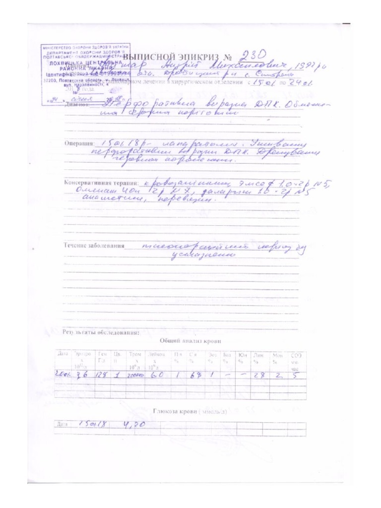 Tytar Andrii Final Medical Report | PDF