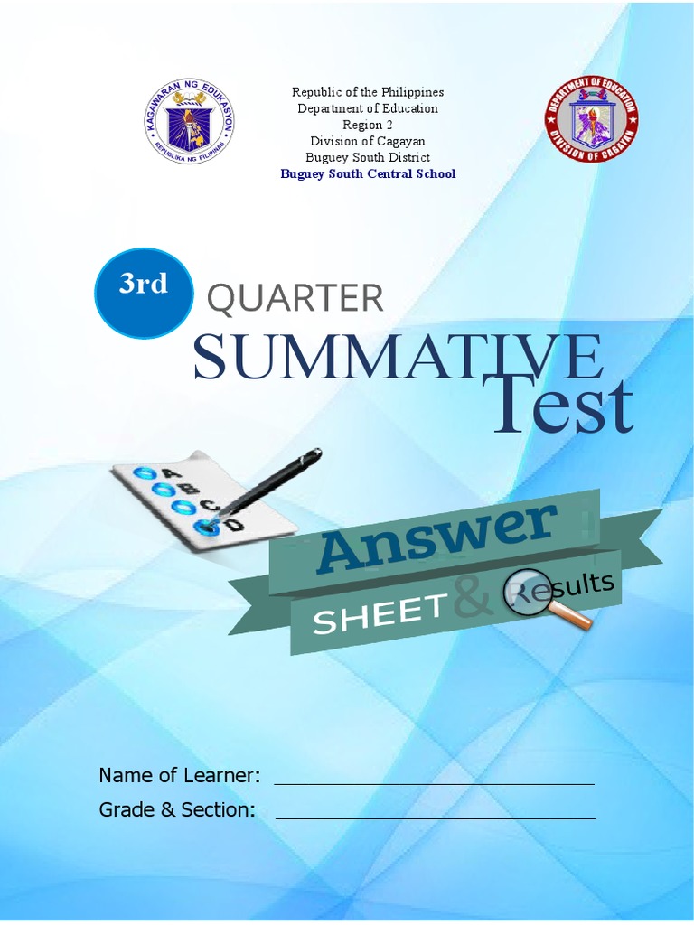 3rd Quarter Summative Test 1 2 | PDF