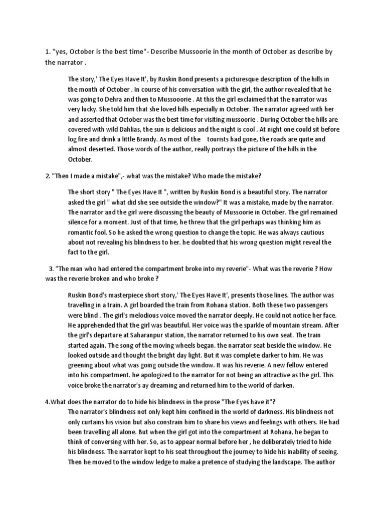 The Eyes Have It | PDF