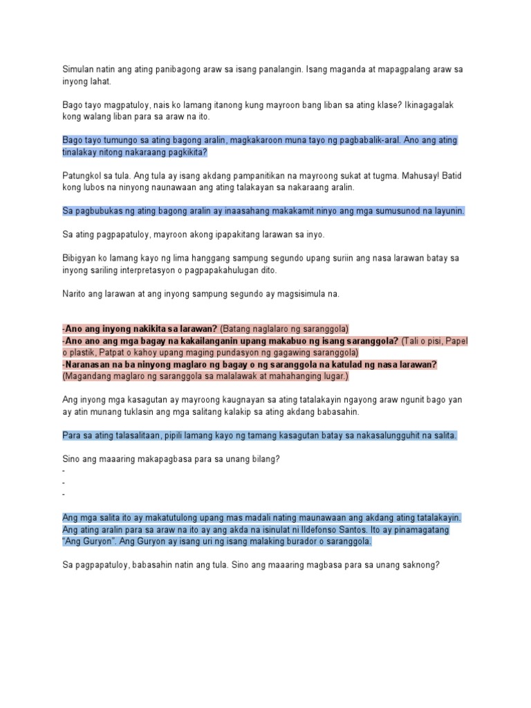 Ang Guryon Demo Teaching | PDF