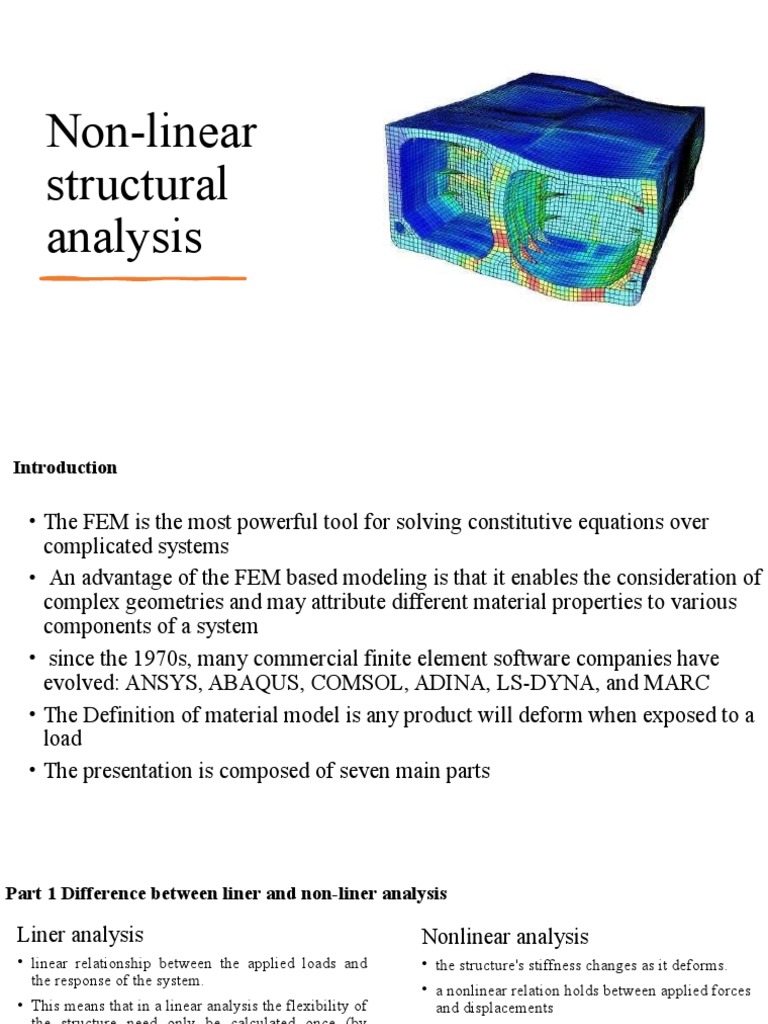 Non-Linear Structural Analysis | PDF | Nonlinear System | Strength Of Materials