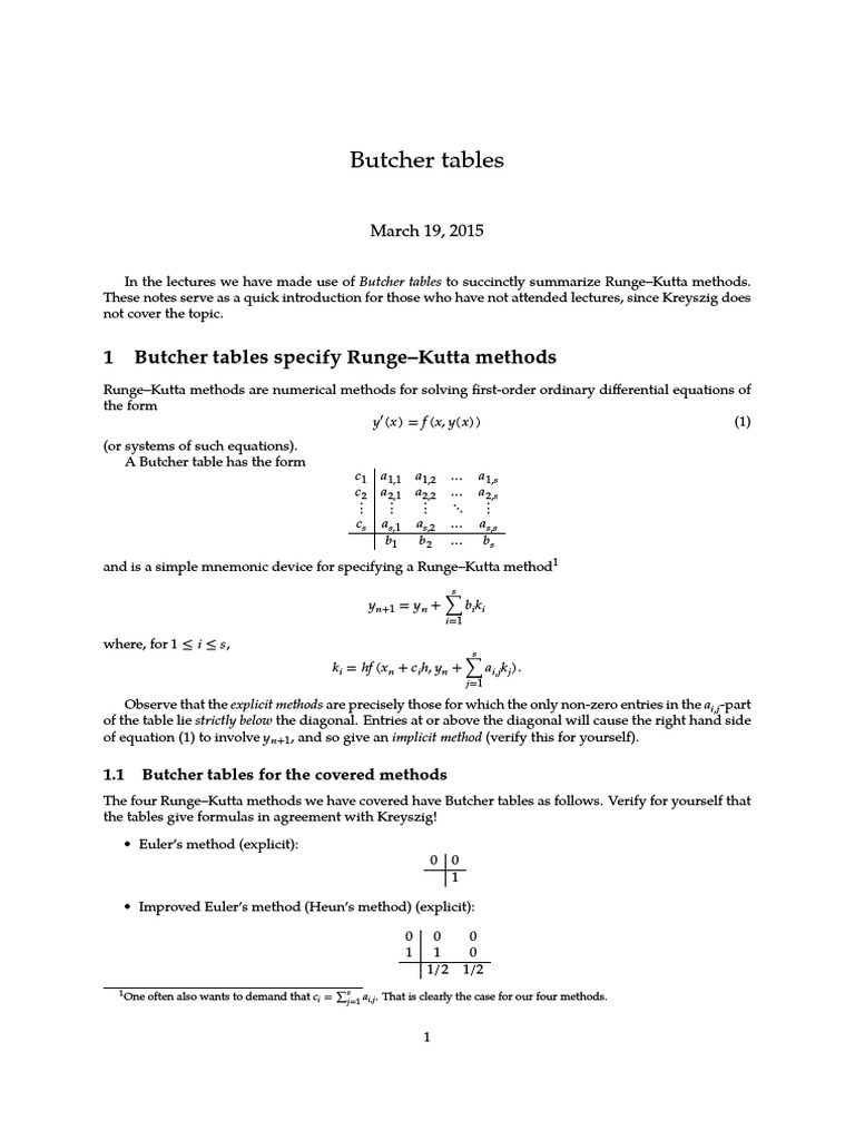 butcher | PDF | Applied Mathematics | Equations
