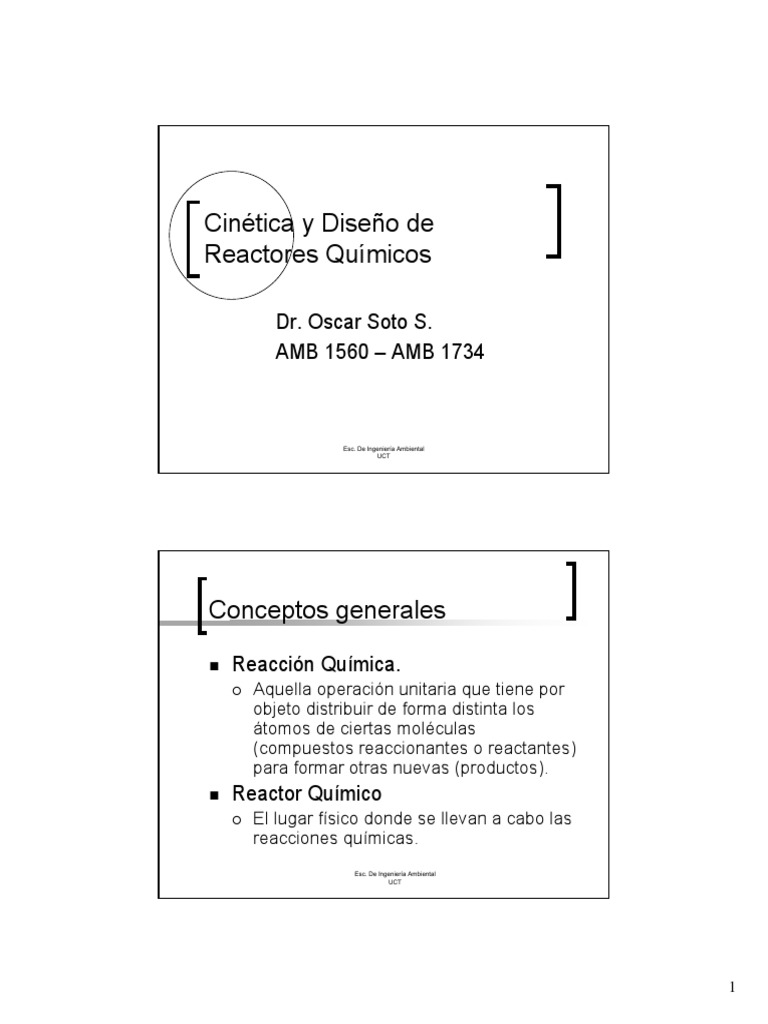 Clase Reacciones y Reactores | PDF | Reactor Quimico | Reacciones químicas