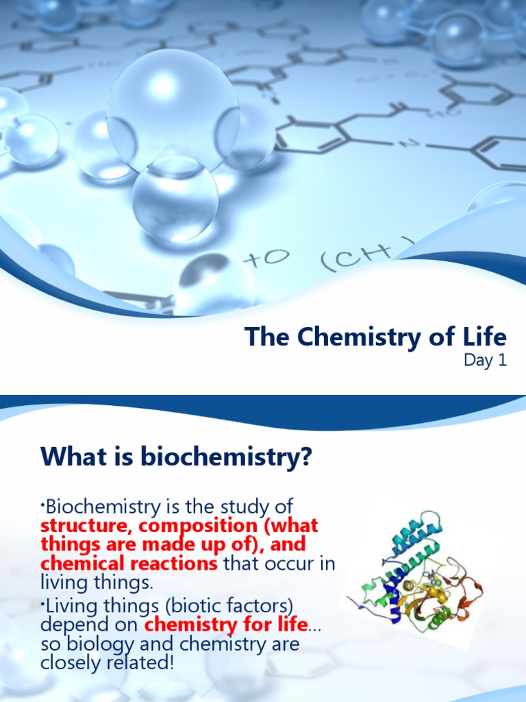 The Chemistry of Life - Revised | PDF | Enzyme | Ion